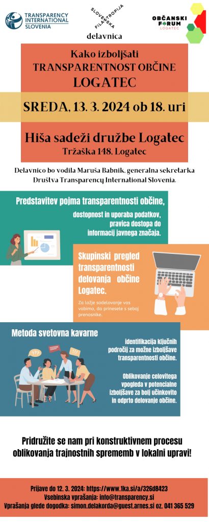Vabilo na delavnico: KAKO IZBOLJŠATI TRANSPARENTNOST OBČINE LOGATEC ...
